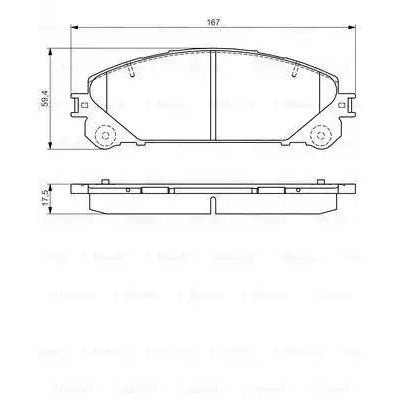 Колодки тормозные дисковые передние для Toyota Highlander 2 2007-2010 ...