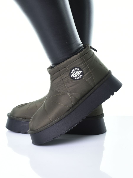 Дутики Женский Ascalini зеленая оливка Текстиль Зима 8 Россия Водоотталкивающая пропитка купить ...