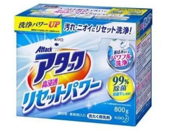 KAO Стиральный порошок Attack High Penetration Reset Универсальный концентрированный с активным ...