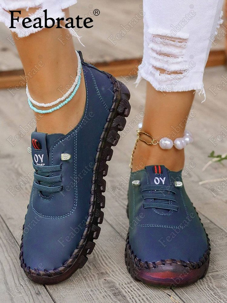 Кроссовки Женский Feabrate Искусственная кожа Бег, размер 42 R (средняя) Демисезон Шнурки купить ...