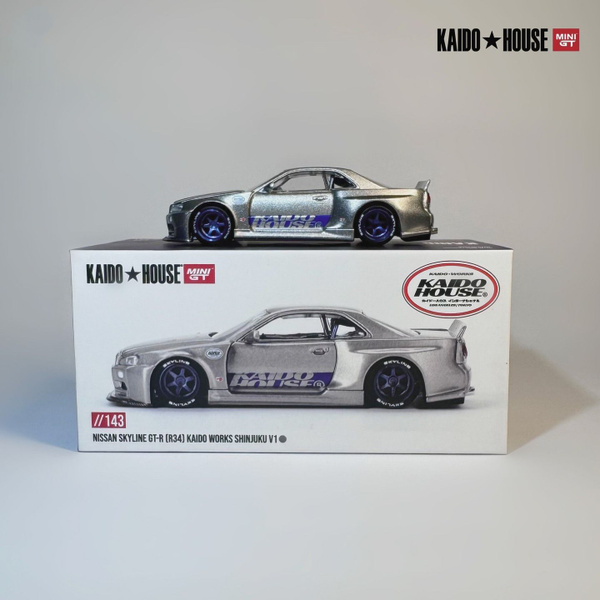 MINI GT+KAIDO HOUSE Khmg143 Nissan Skyline Gt-R(R34) Под Давлением ...