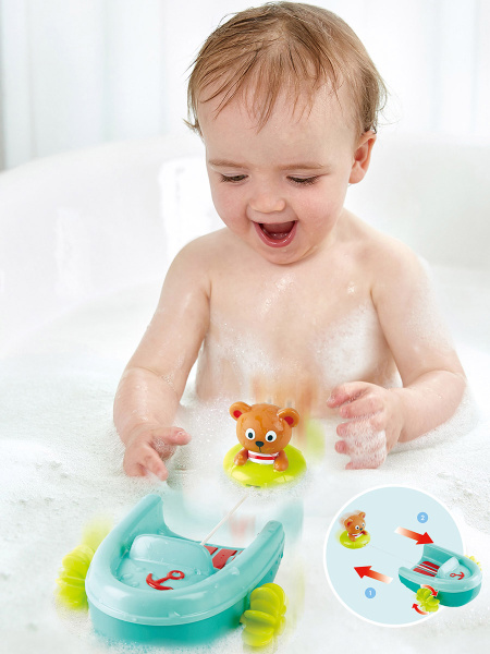 Игрушка для ванной "Мишка на тюбинге", заводная игрушка Hape купить на OZON по низкой цене ...