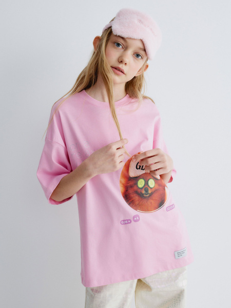 Футболка Девочки SELA розовый, размер 140 Вечерний/праздничный Индия ...