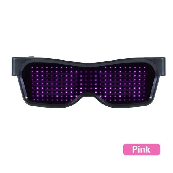 Светодиодные светящиеся очки Magic LED Eyeglasses Bluetooth розовые купить c доставкой на OZON ...