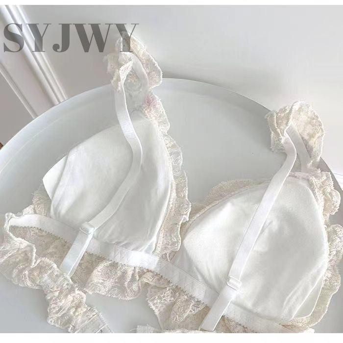 Комплект белья Женский SYJWY белый бралетт Политекс Пряжки, Погоны, размер 70A, 70B ...