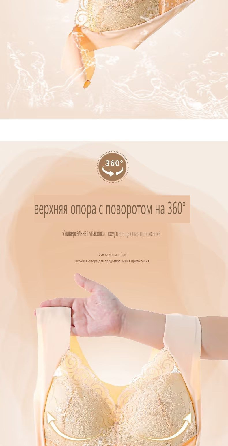 Комплект нижнего белья Женский Aueoeo бежевый Застежка BOA Полиэфирный шелк, размер 54 ...