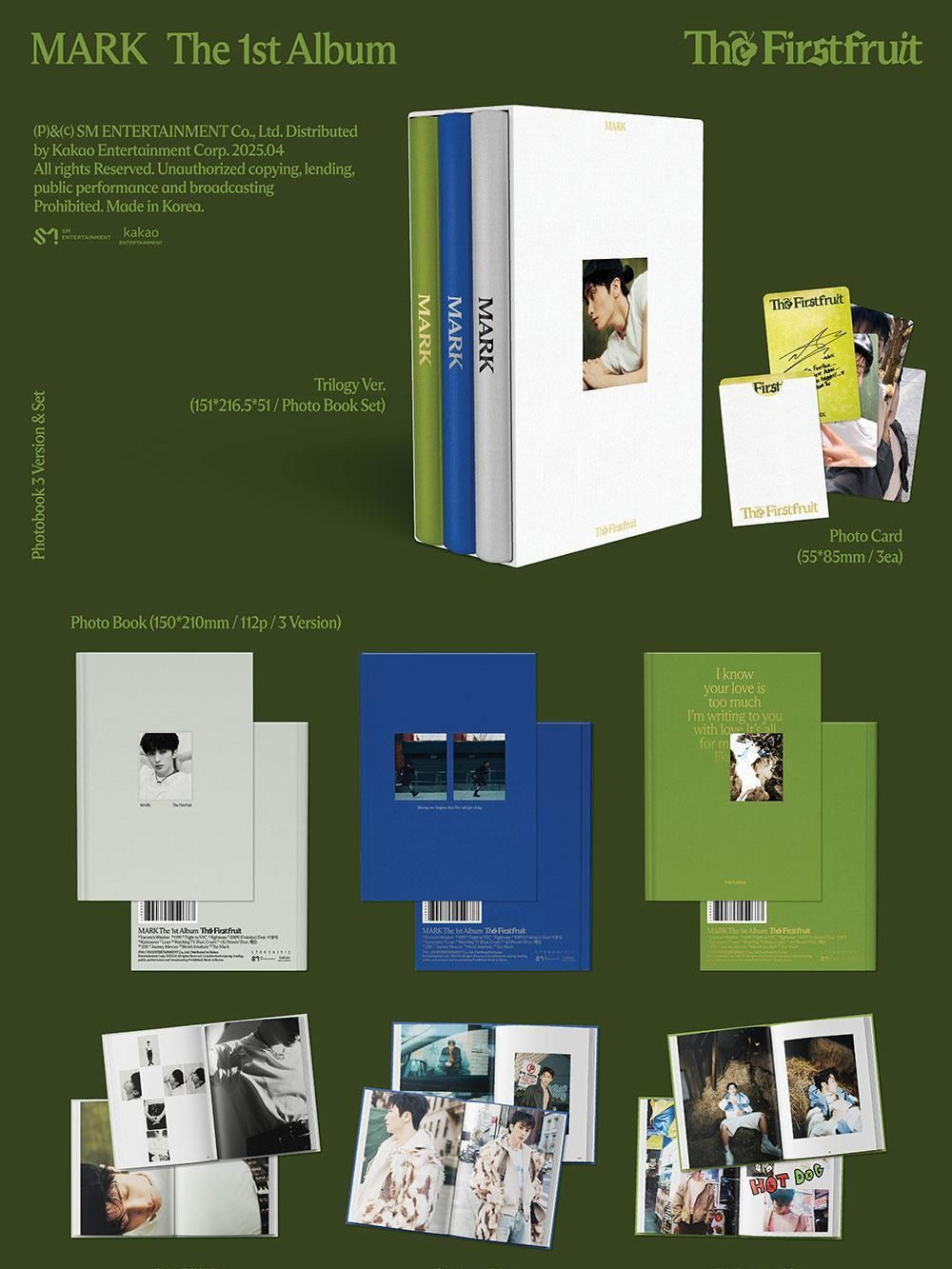 Альбом MARK - THE FIRSTFRUIT 1st Album PHOTOBOOK 3 Version SET купить ...