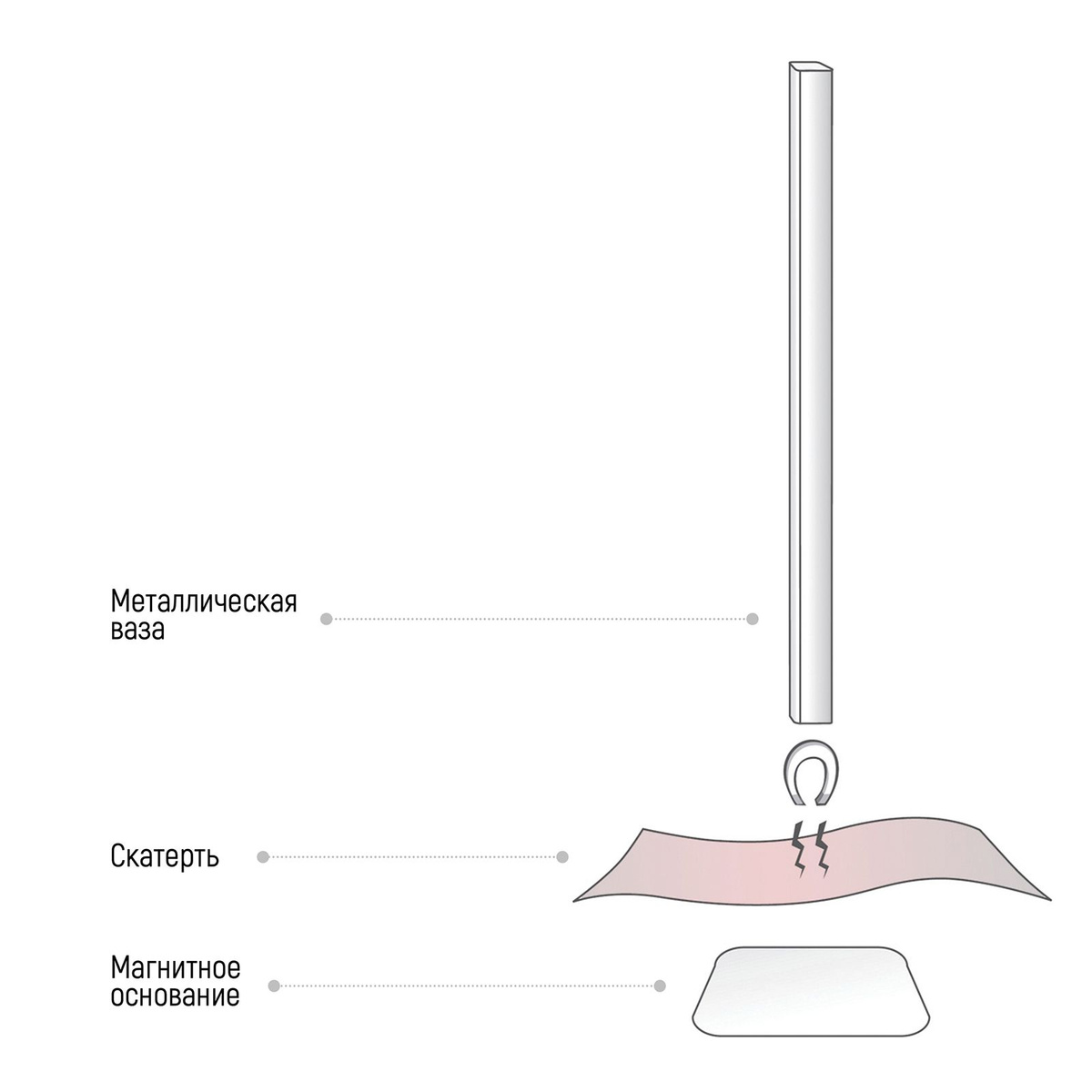 Вазы для цветов магнитные Peleg Design Magnetic Vase, 5 шт, золотой ...