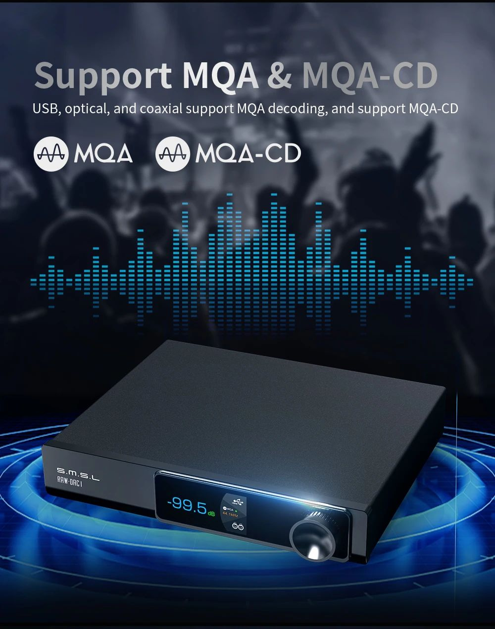 SMSL RAW-DAC1, HIFI десктопный аудио декодер, MQA USB DAC с чипом ...