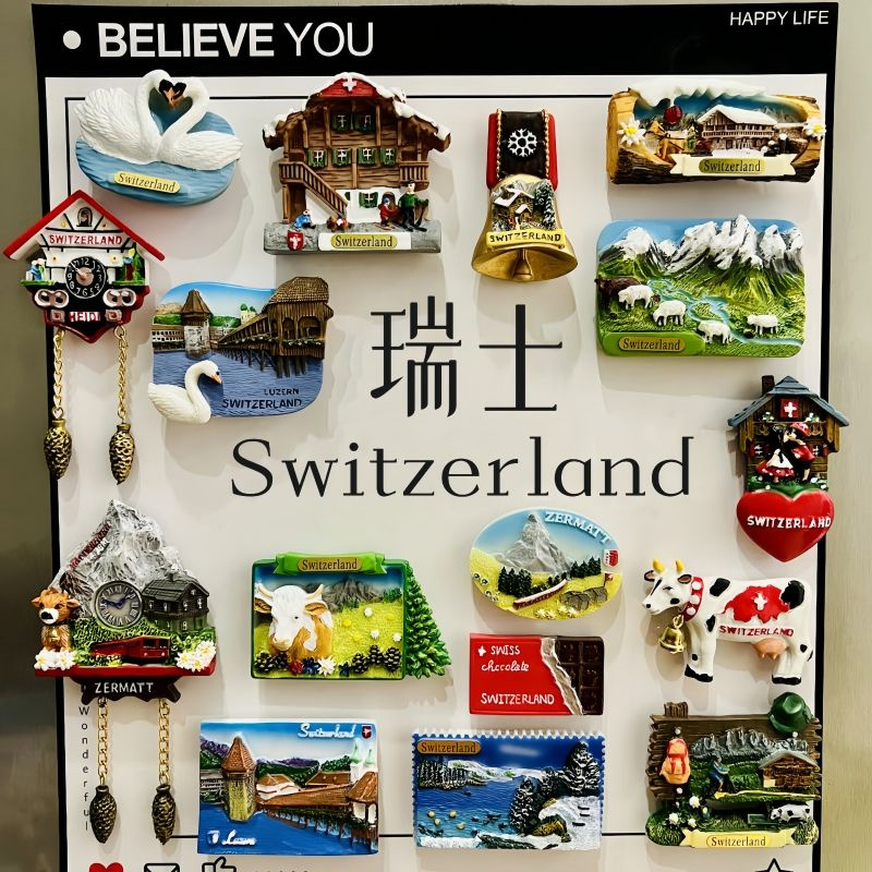 Глухарь, Швейцария, туристический сувенир, магнит на холодильник -30 ...