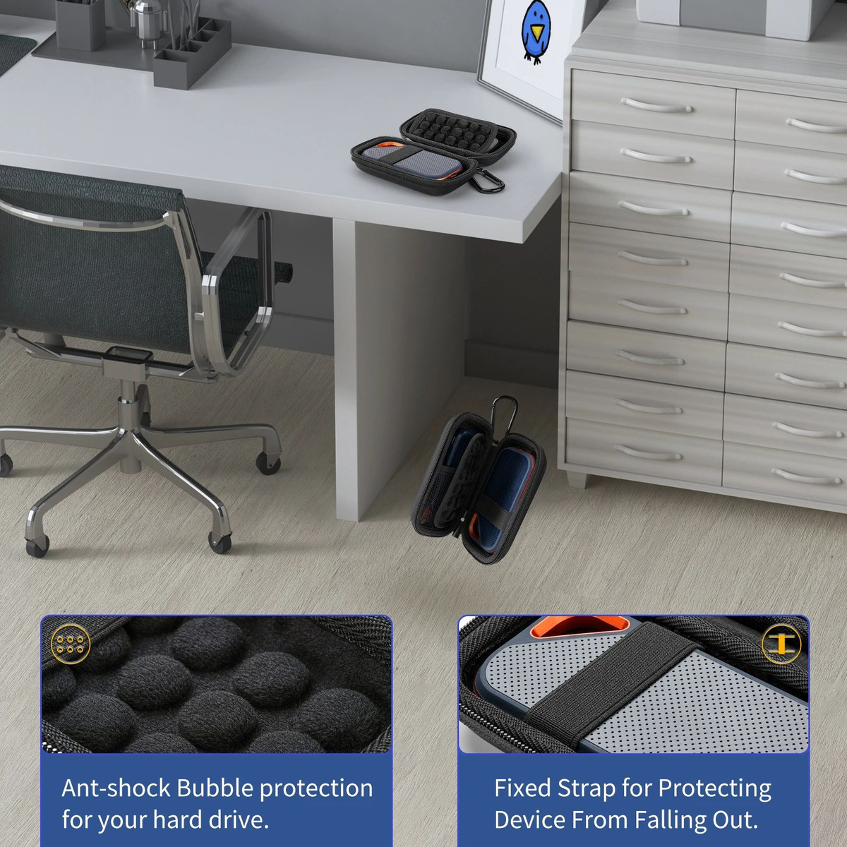 Жесткий защитный кейс для SanDisk Extreme/SSD дисков 1-4TB ударопрочный чехол MP3/MP4 плееров ...