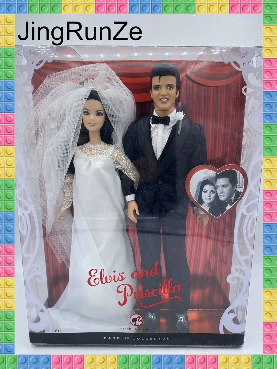 Подарочный набор Barbie Barbie Elvis & Priscilla с розовой этикеткой, Шарон Захман, 2008, NRFB ...