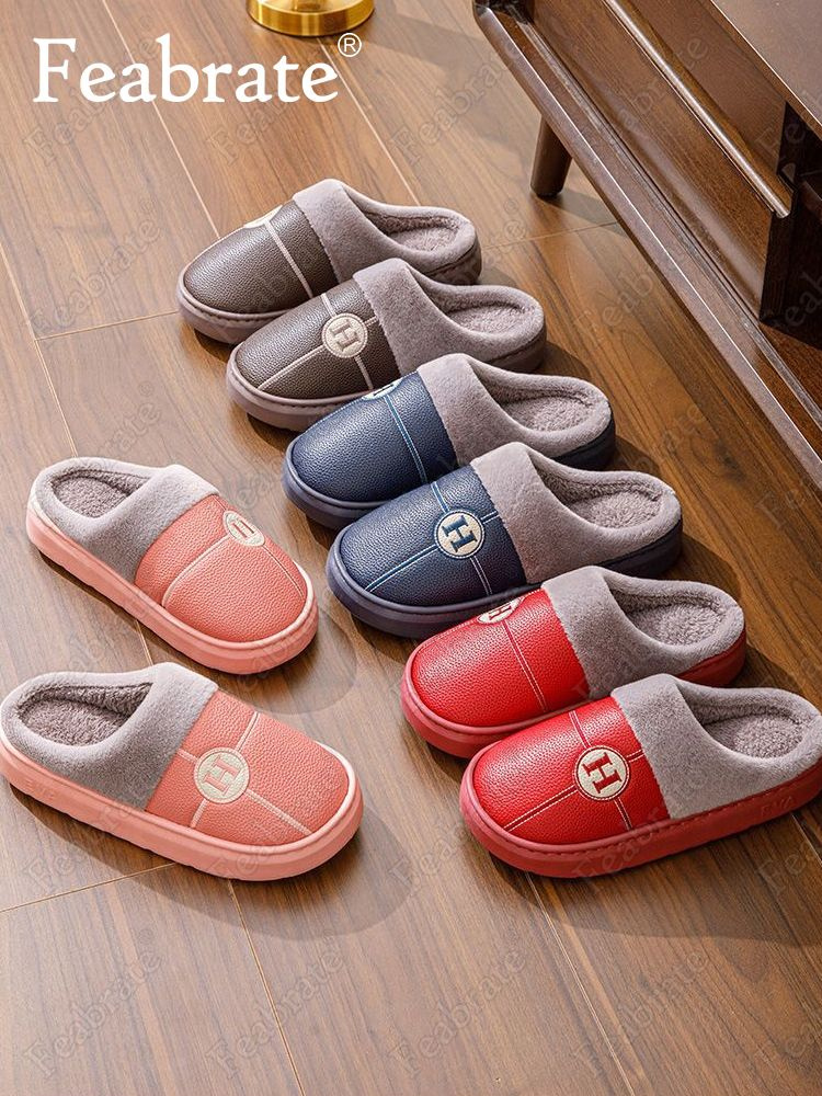 Тапочки Мужской Feabrate, размер 46, 47 R (средняя) темно-синий Круглый нос, Толстая подошва ...