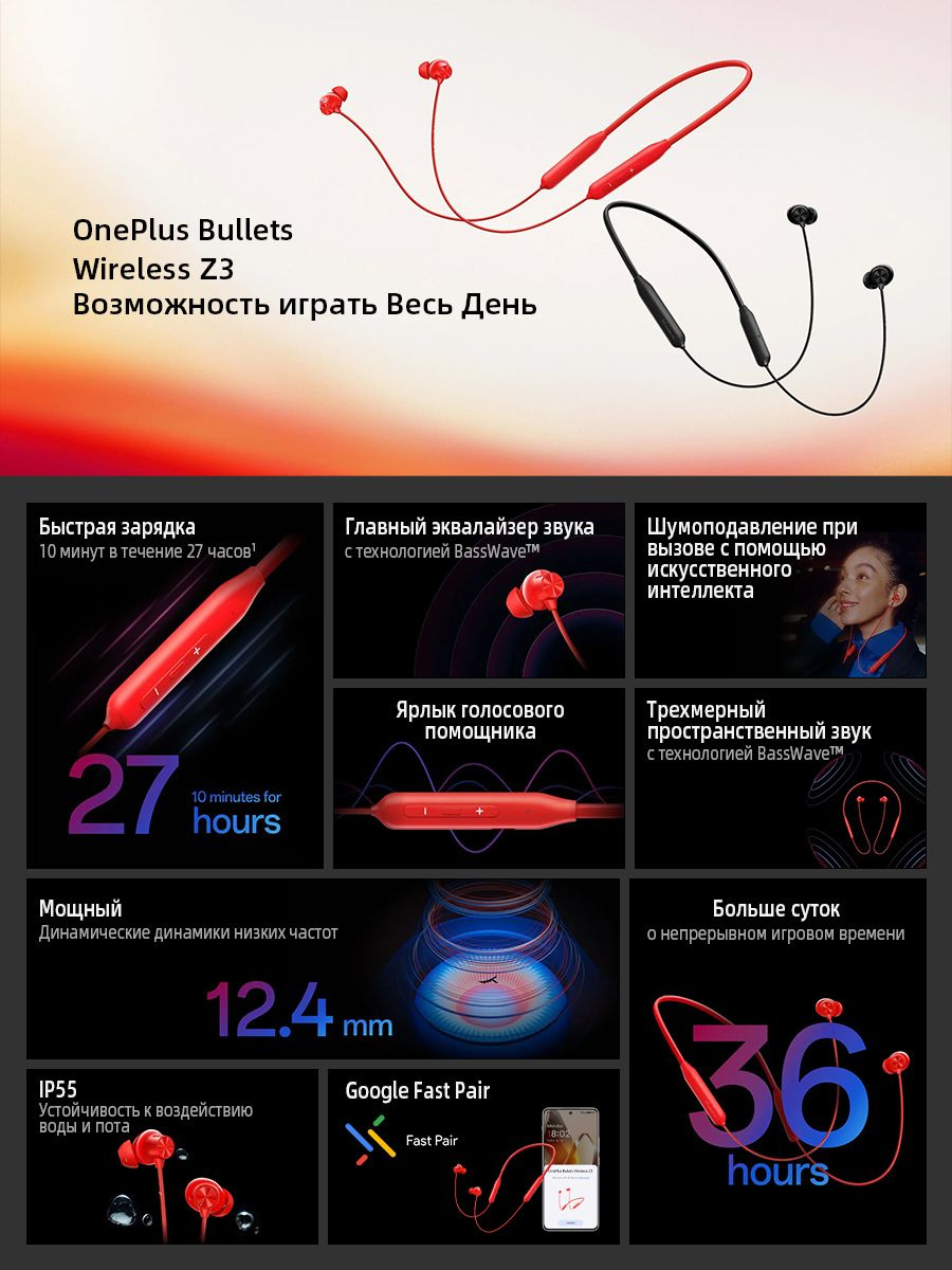 Внутриканальные Внутриканальные OnePlus E305A-HJ Беспроводное 32 E305A ...