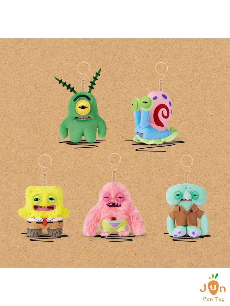 Fuggler SpongeBob Keychain Patrick / Детская плюшевая игрушка-брелок ...
