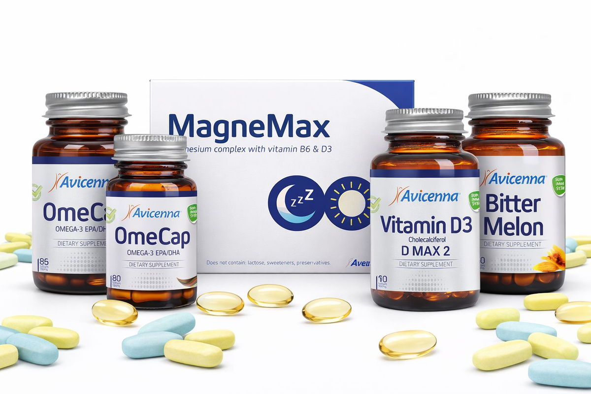 Омега 3 1000мг Avicenna OmeCap 80 шт капсул триглицеридная для здоровья ...