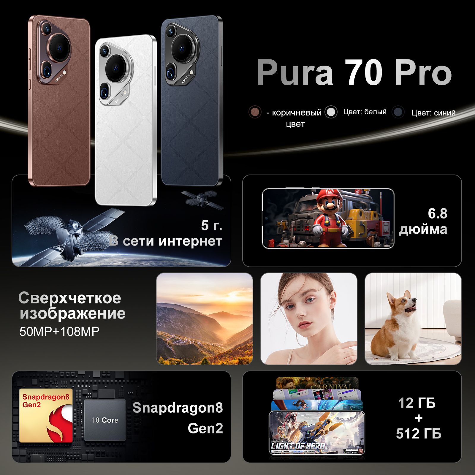 Смартфон AFITELIS S24 2 ТБ 4 ГБ Черный POVA 6 купить c доставкой на ...