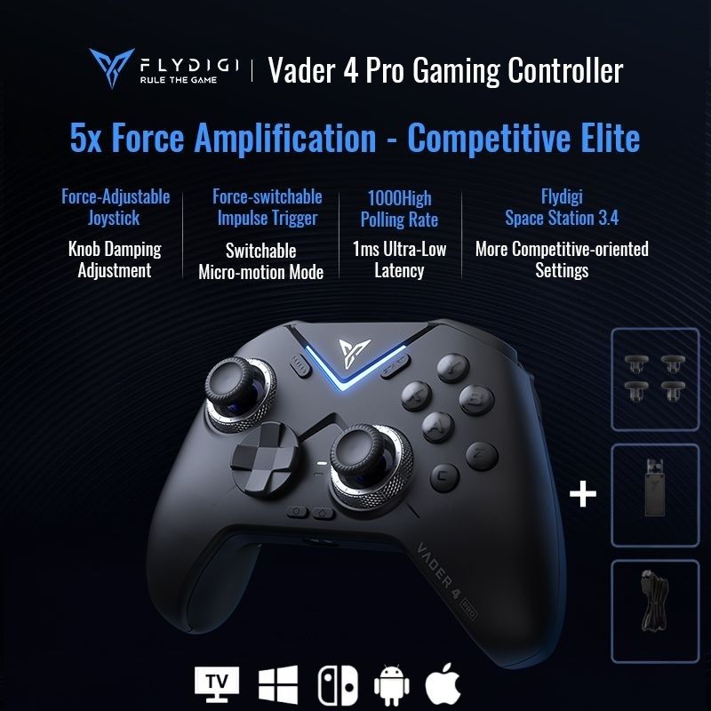 4 шт сменных стиков+Vader 4 Pro Беспроводная игровой контроллер для ПК ...