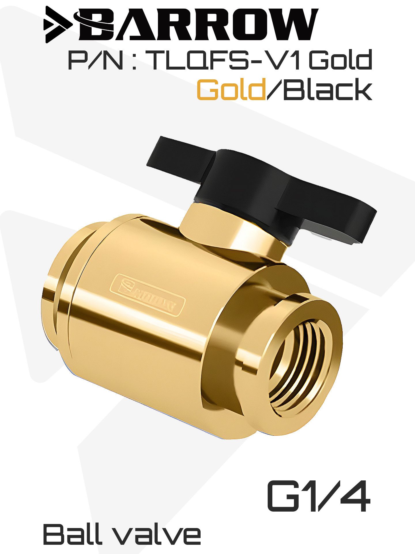 Кран Barrow Mini Water stop valve - Golden/Black купить на OZON по ...