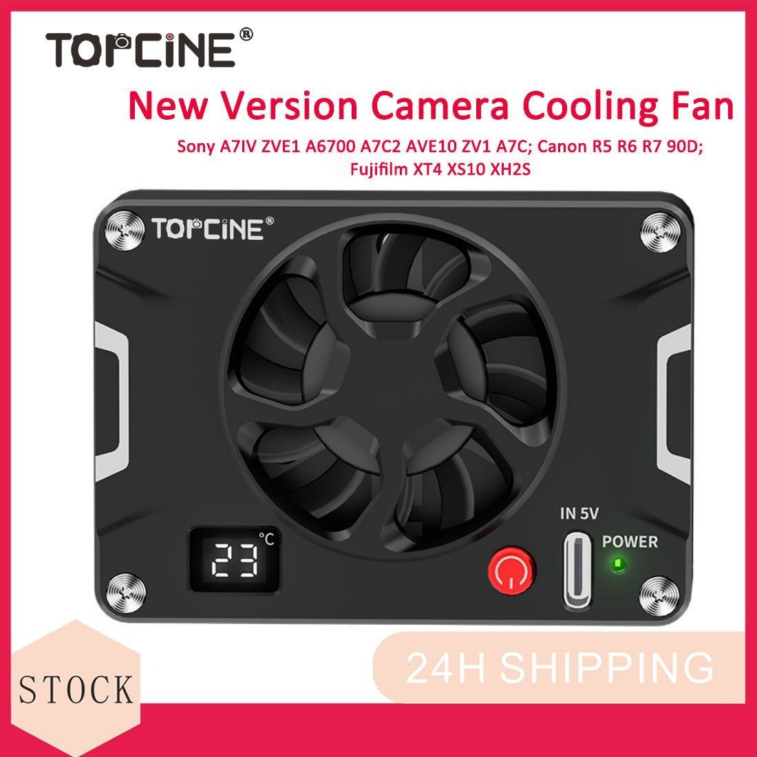 Topcine Вентилятор охлаждения камеры для Sony A7IV ZVE1 A6700 A7C2 ...