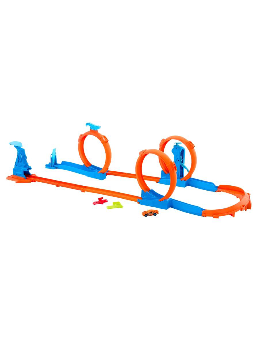 Игрушечный трек Hot Wheels Track Creator Triple Loops Race Track ...