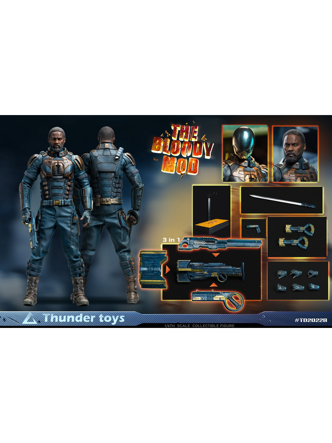 Thunder Toys 1/6 TD2022B The Bloody mob Action Figure Deluxe Edition ...