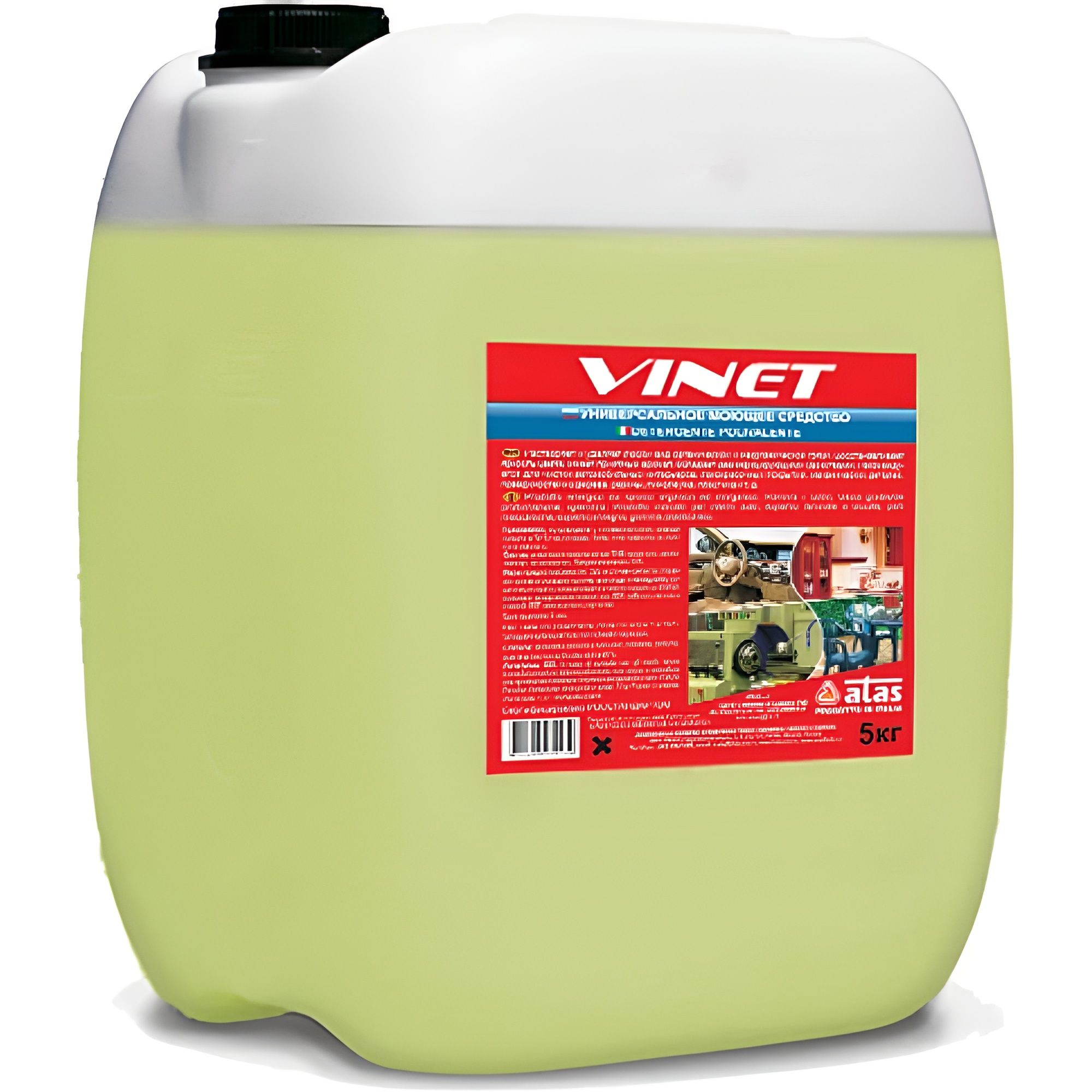 Vinet Atas 5 кг Концентрированное моющее средство для очистки пластика ...