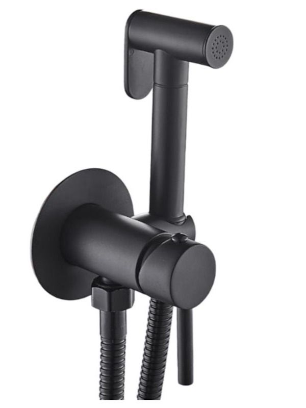 Гигиенический душ со смесителем встраиваемый ESKO SMH01Black, черный ...