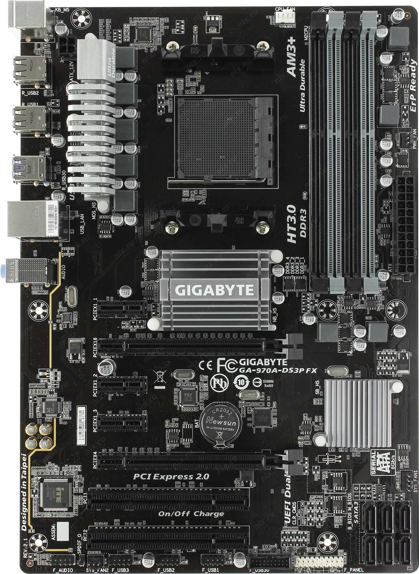Gigabyte GA-970A-DS3P FX, AM3+, DDR3, Материнская плата купить на OZON ...