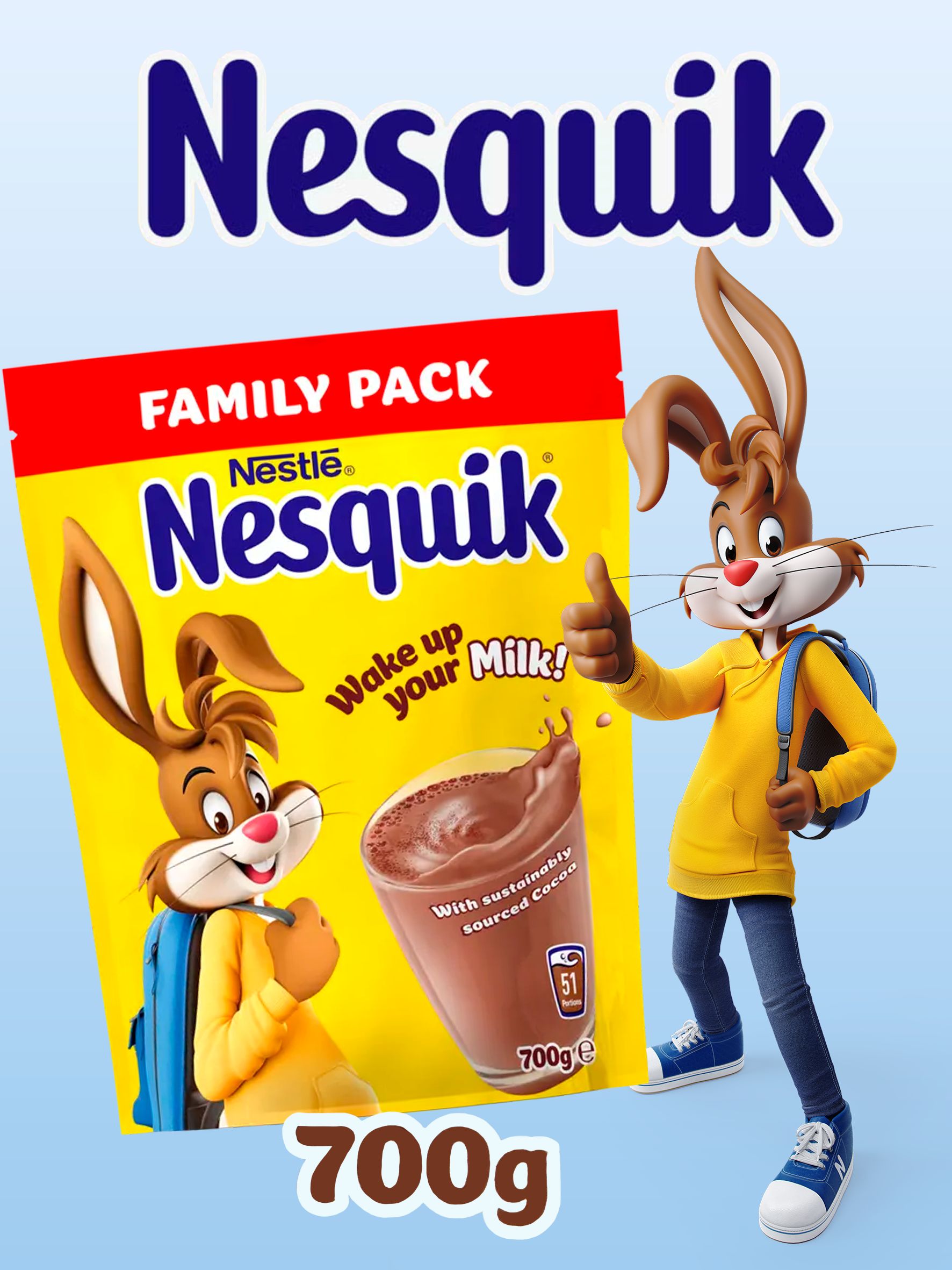 Какао растворимый Nesquik в пакете 700 г купить на OZON по низкой цене ...