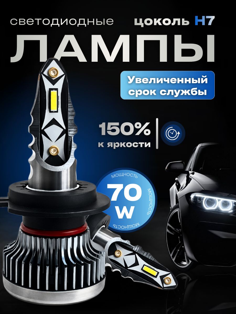 Лампа автомобильная LEDFLY 12 В, 2 шт. LF-H7-BL-5K купить c доставкой ...