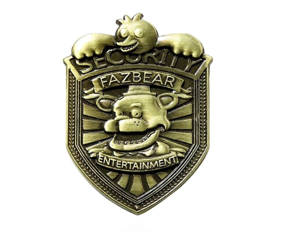 FNAF Security Badge - Freddy Fazbear's Night Guard Pin - Подарок к ...