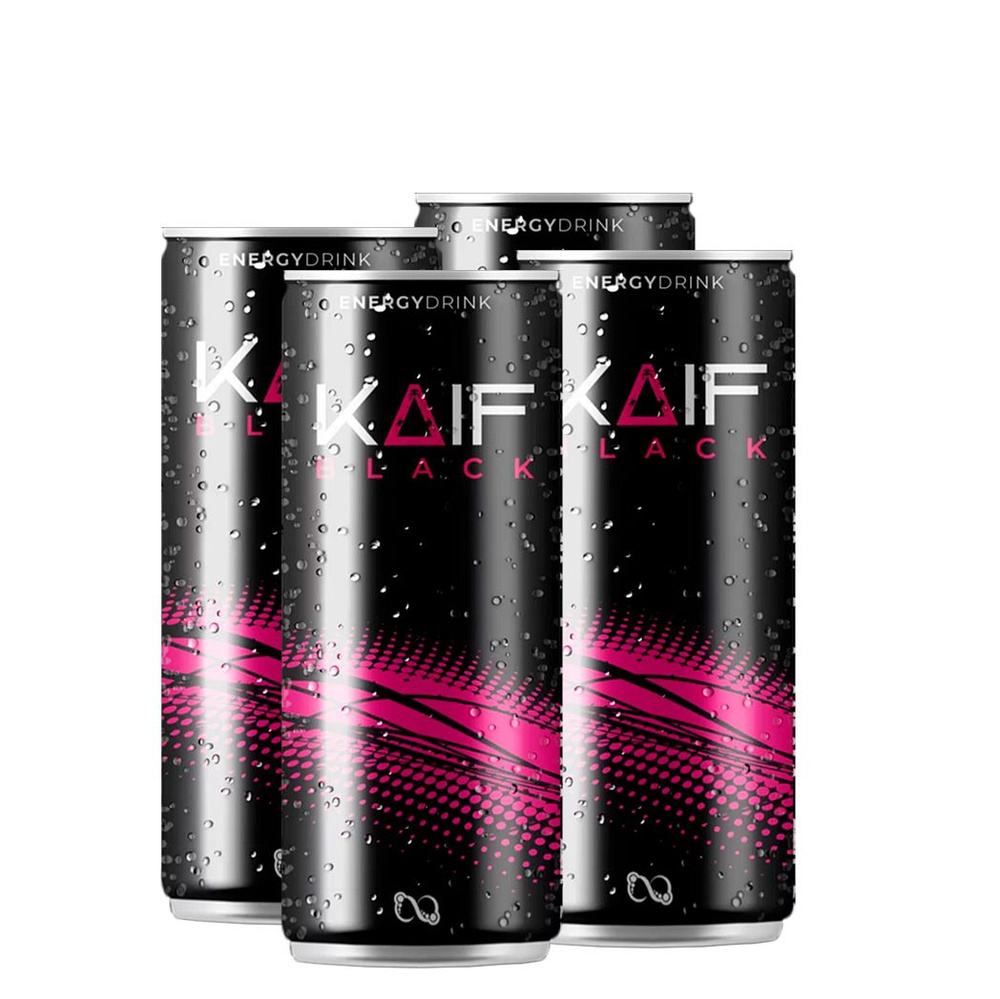 Энергетический напиток KAIF BLACK 0,45л x 4 шт. - купить с доставкой по ...