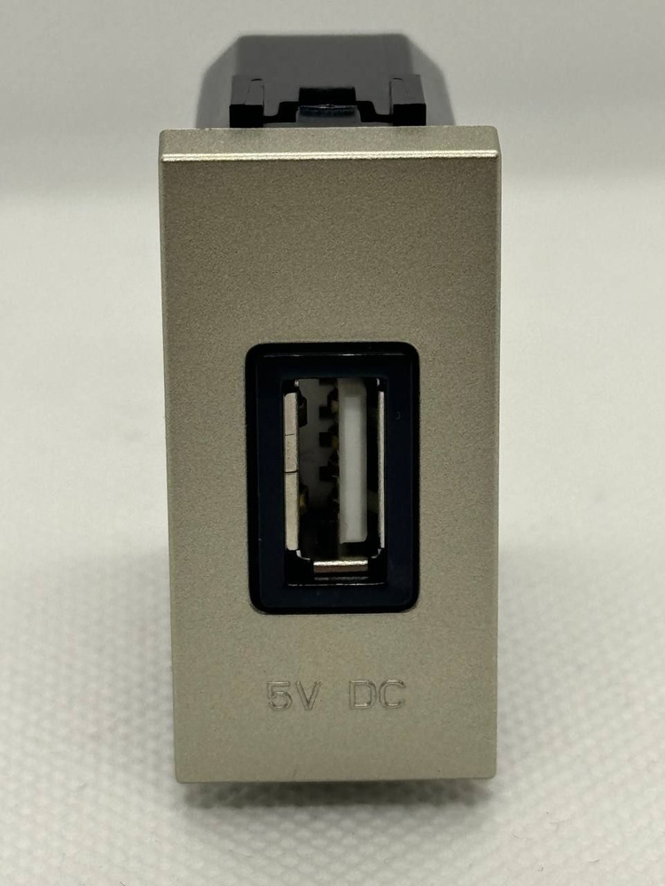 Механизм зарядного устройства USB ABB Zenit, скрытый монтаж, шампань, N2185.2 CV (USB розетка ...