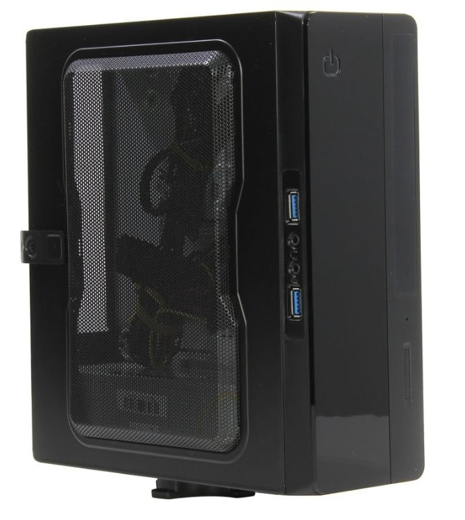 Компьютерный корпус Powerman Eq101 6117414 черный Slim Desktop