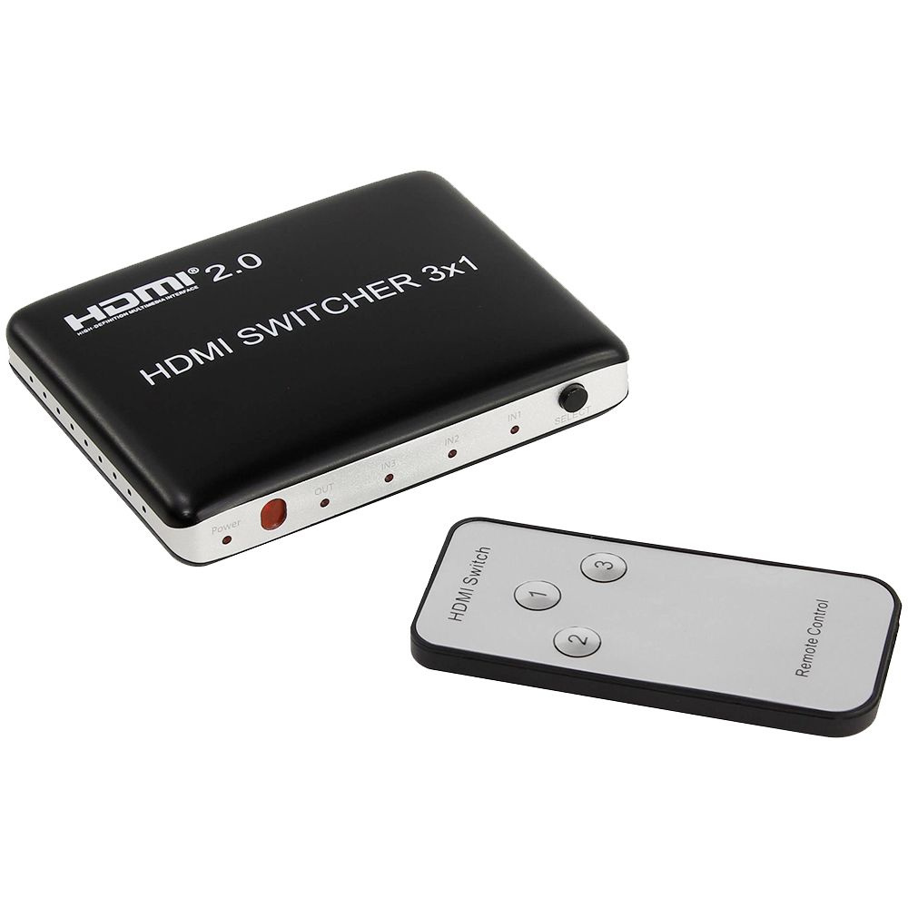 HDMI-переключатель 4K/60Hz, HDR, 3 входа/1 выход, HDMI 2.0a, RC (ORIENT ...