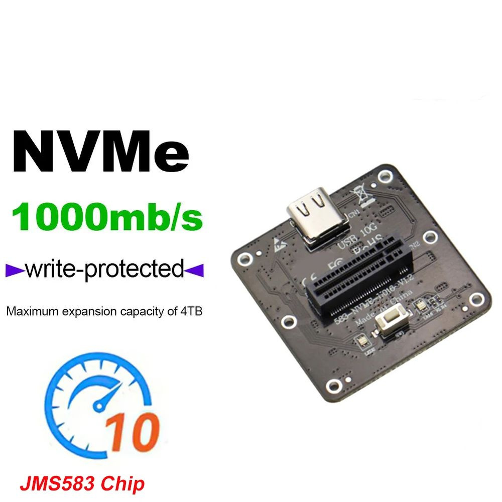 M.2 SSD Reader, протокол NVMe USB-C, 10 Гбит/с, высокая скорость ...