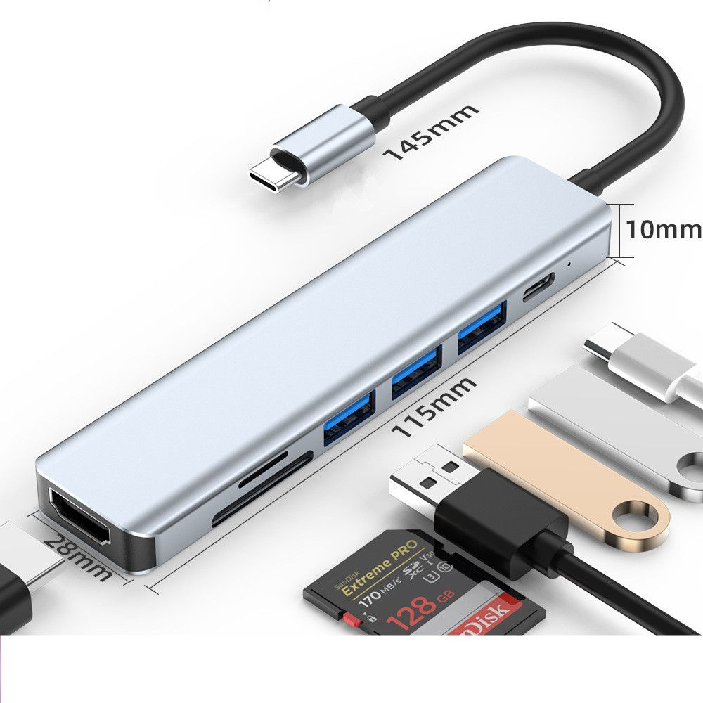 Usb хабы и док станции Usb разветвитель Hub концентратор 7 в 1 Macbook