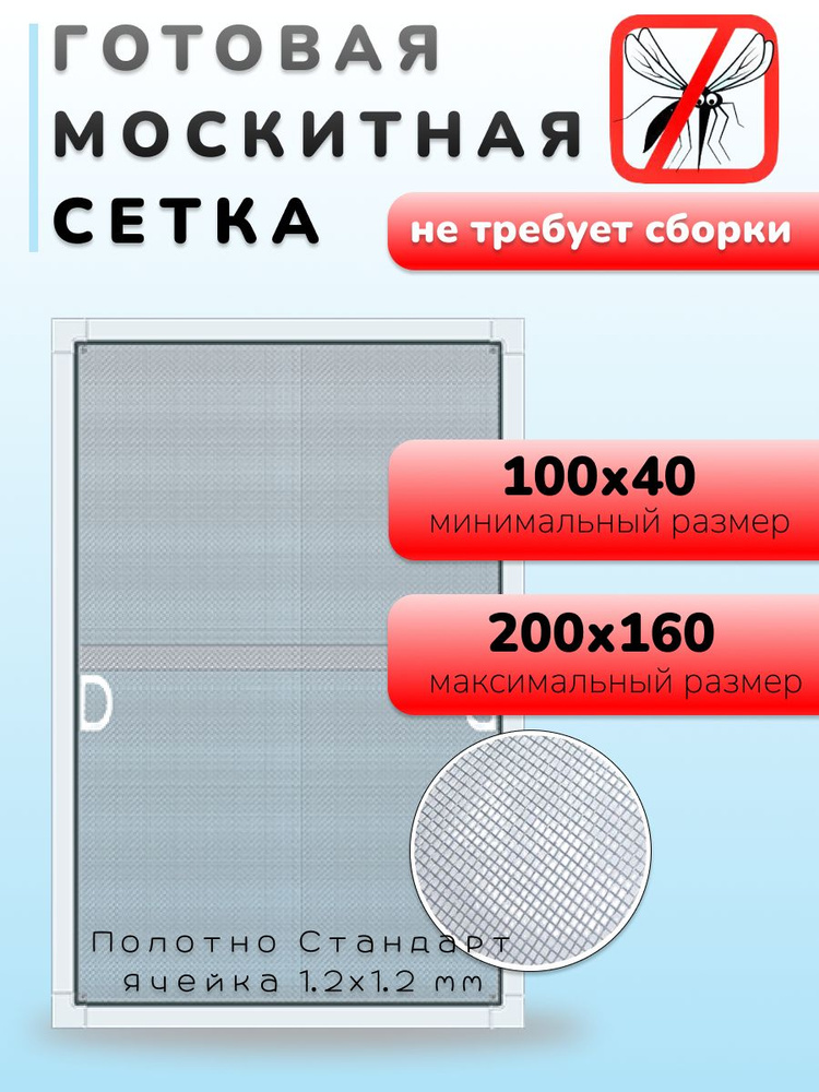 Москитная сетка в собранном виде, полотно Антимоскит - купить с ...