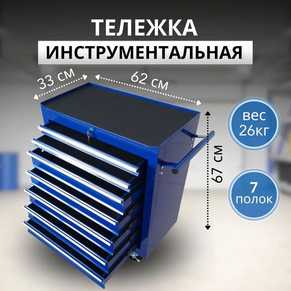 Тележка инструментальная 7 секций с ящиками на колесах. - купить с ...