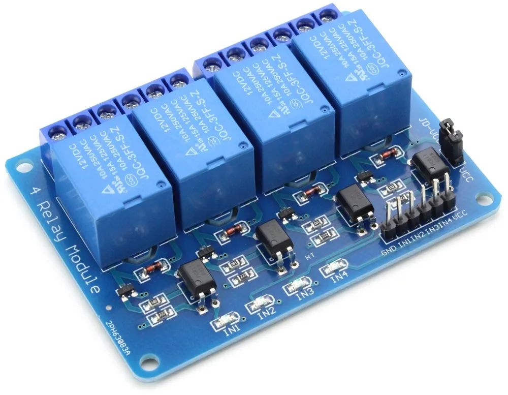 Arduino модуль 4Х канального реле 12В купить с доставкой по выгодным