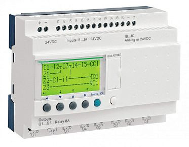 Реле компактное ZELIO LOGIC 20ВХ/ВЫХ 24В Schneider Electric SR2A201BD ...