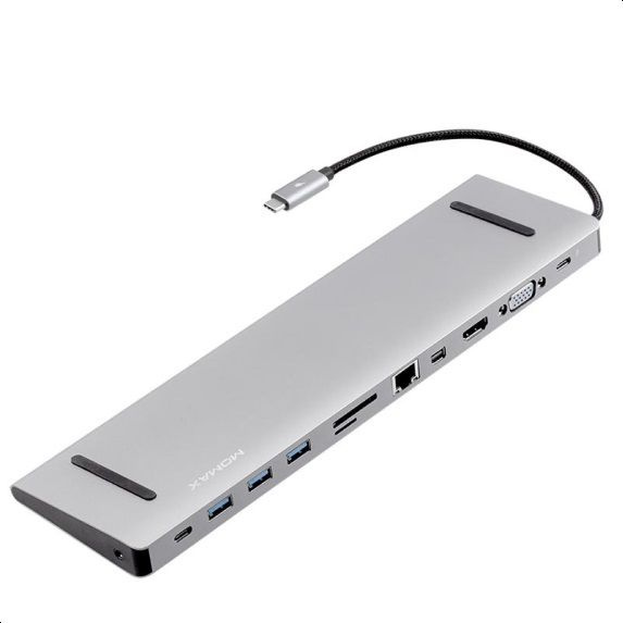 Хаб MOMAX OneLink 12 in 1 Type-C PD docking station 100W - Silver ...