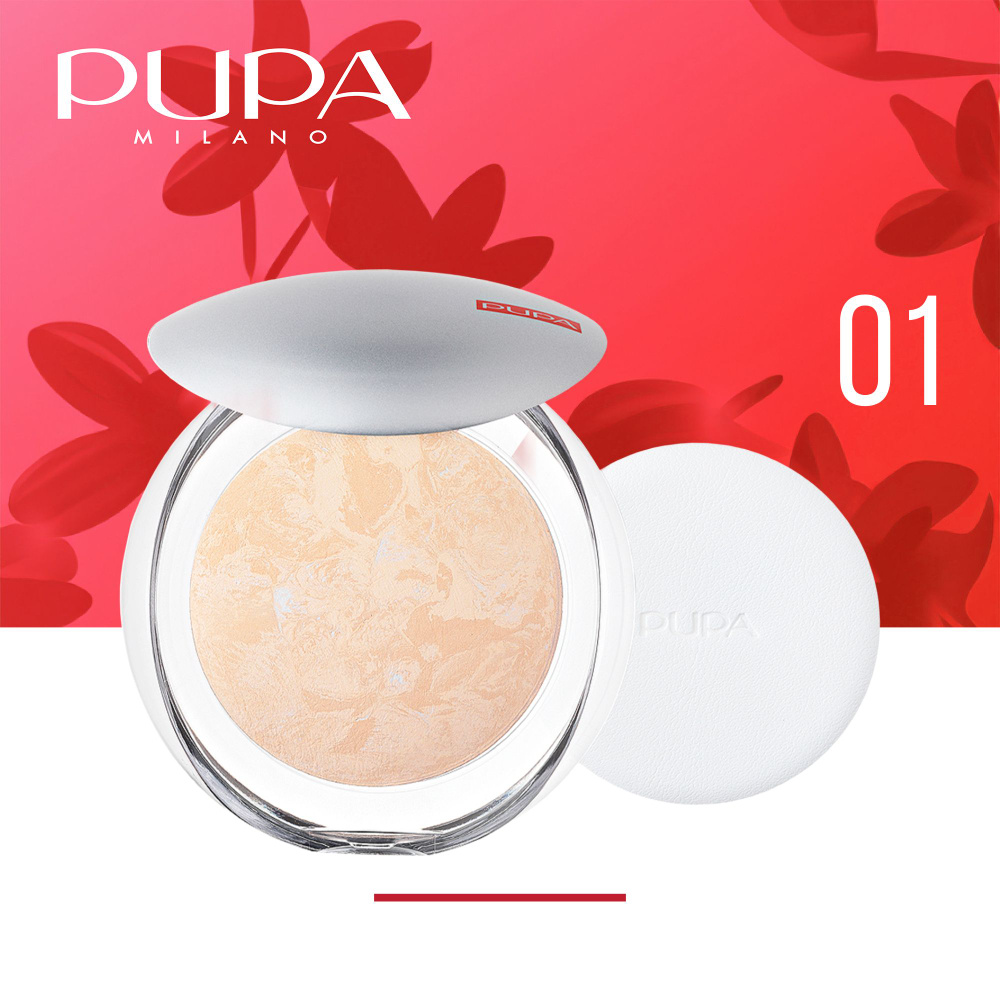 PUPA Пудра запеченная Luminys Baked Face Powder, тон 01 Ivory Beige ...