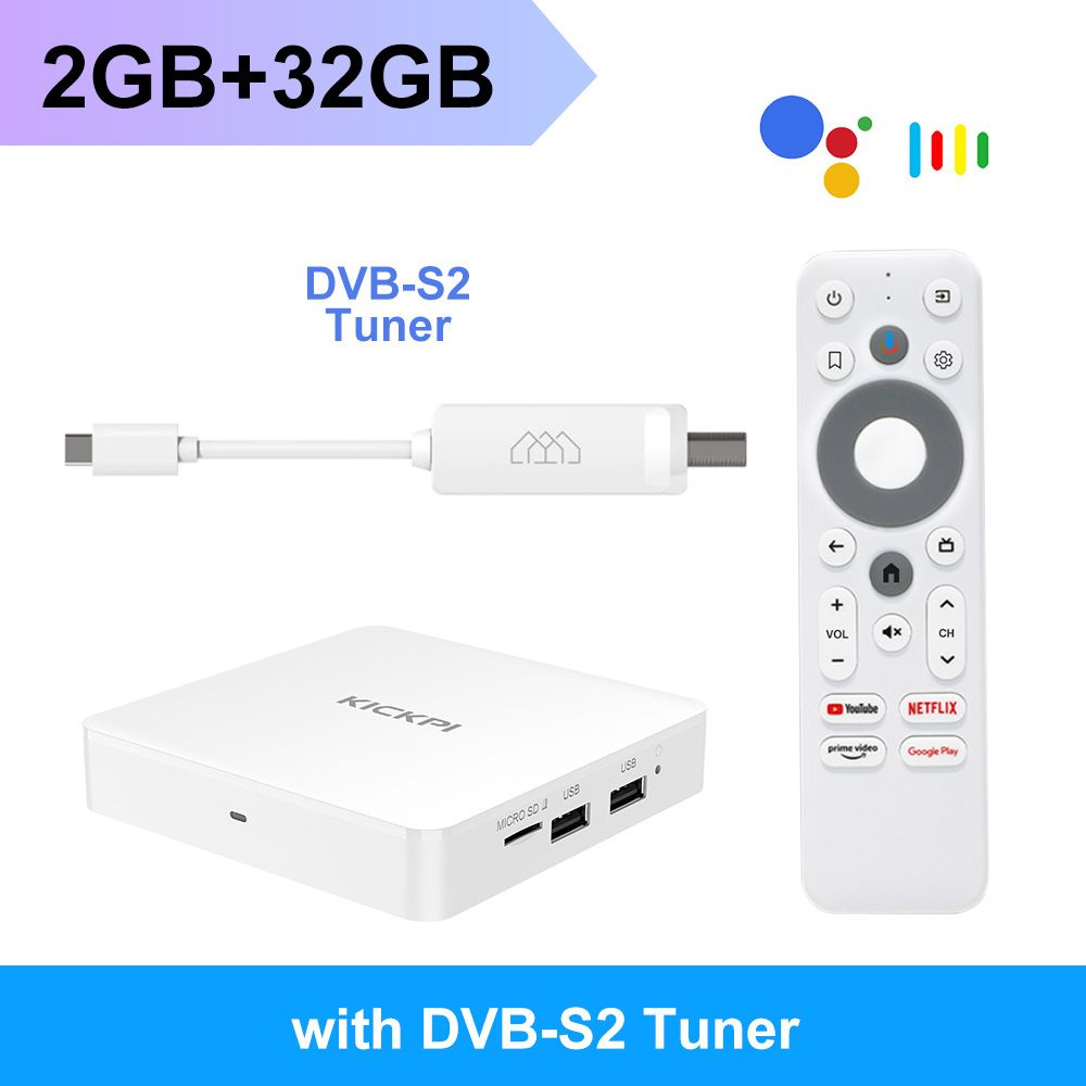 2024 Смарт ТВ приставка KICKPI KP1 Amlogic S905Y4 2Гб 32Гб с DVB тюнер S/S2 купить на OZON по ...