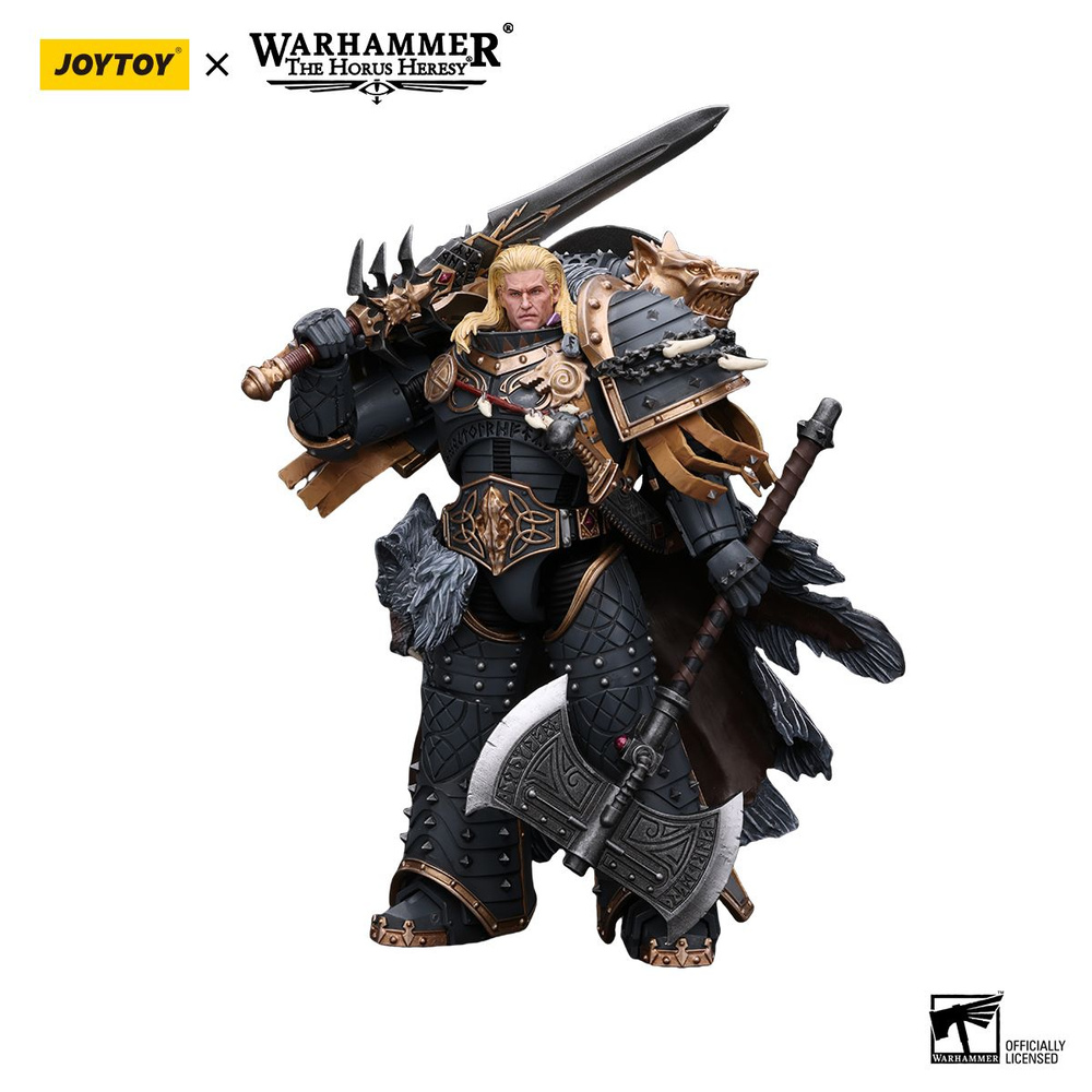 Подвижная фигурка JOYTOY Warhammer Space Wolves Leman Russ Primarch of ...