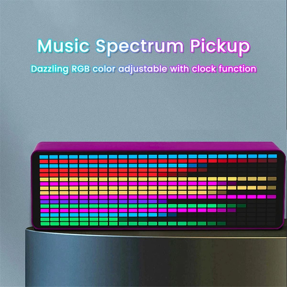 Светодиодный дисплей музыкального спектра RGB-подсветка Голосовое ...