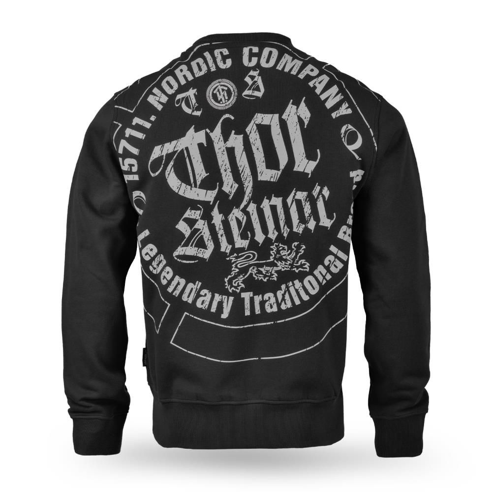 Свитшот Мужской Thor Steinar Вышивка, Манжеты черный Хлопок, Полиэстер, размер 52 ...