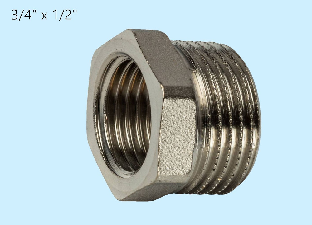 Футорка переходник с наружней резьбой 3/4" на внутреннюю 1/2" дюйма, Zeissler (1шт.) купить на ...