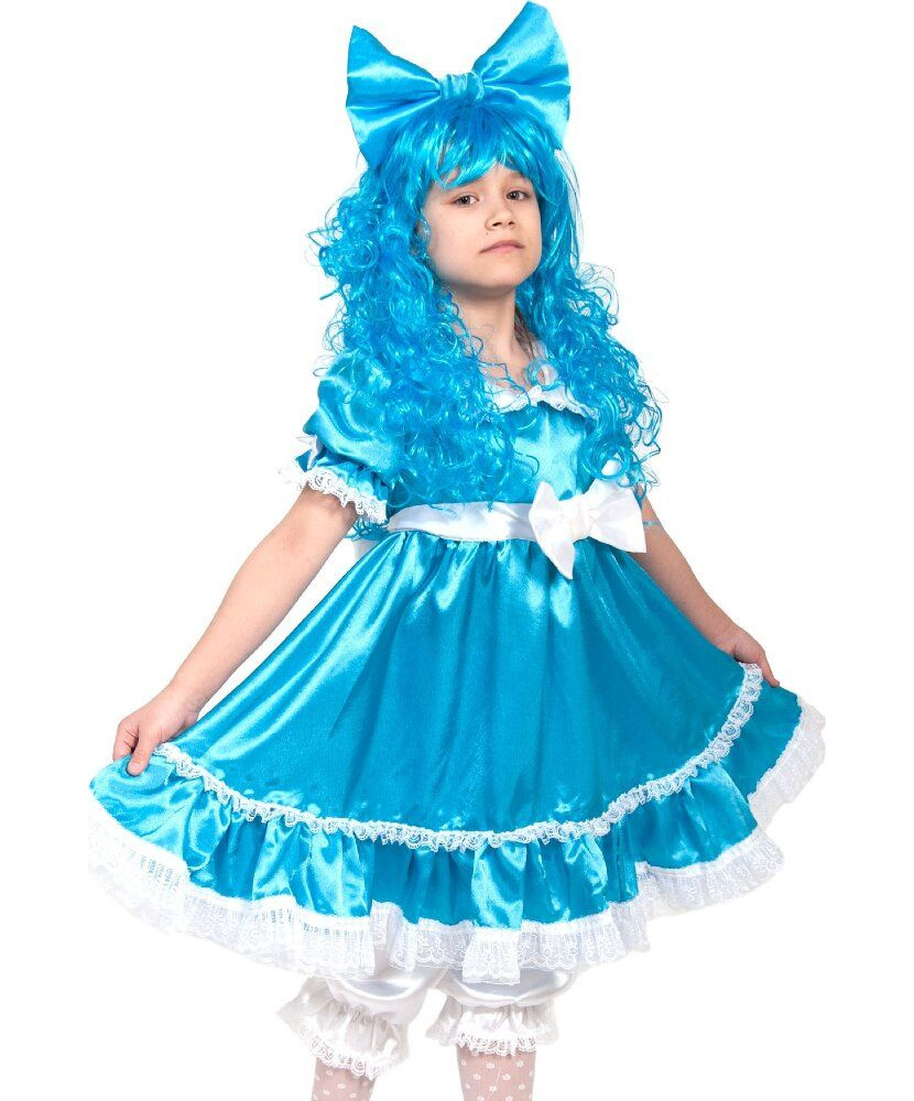 Карнавальная одежда Девочки Карнавалофф голубой, размер 128, 134 ...
